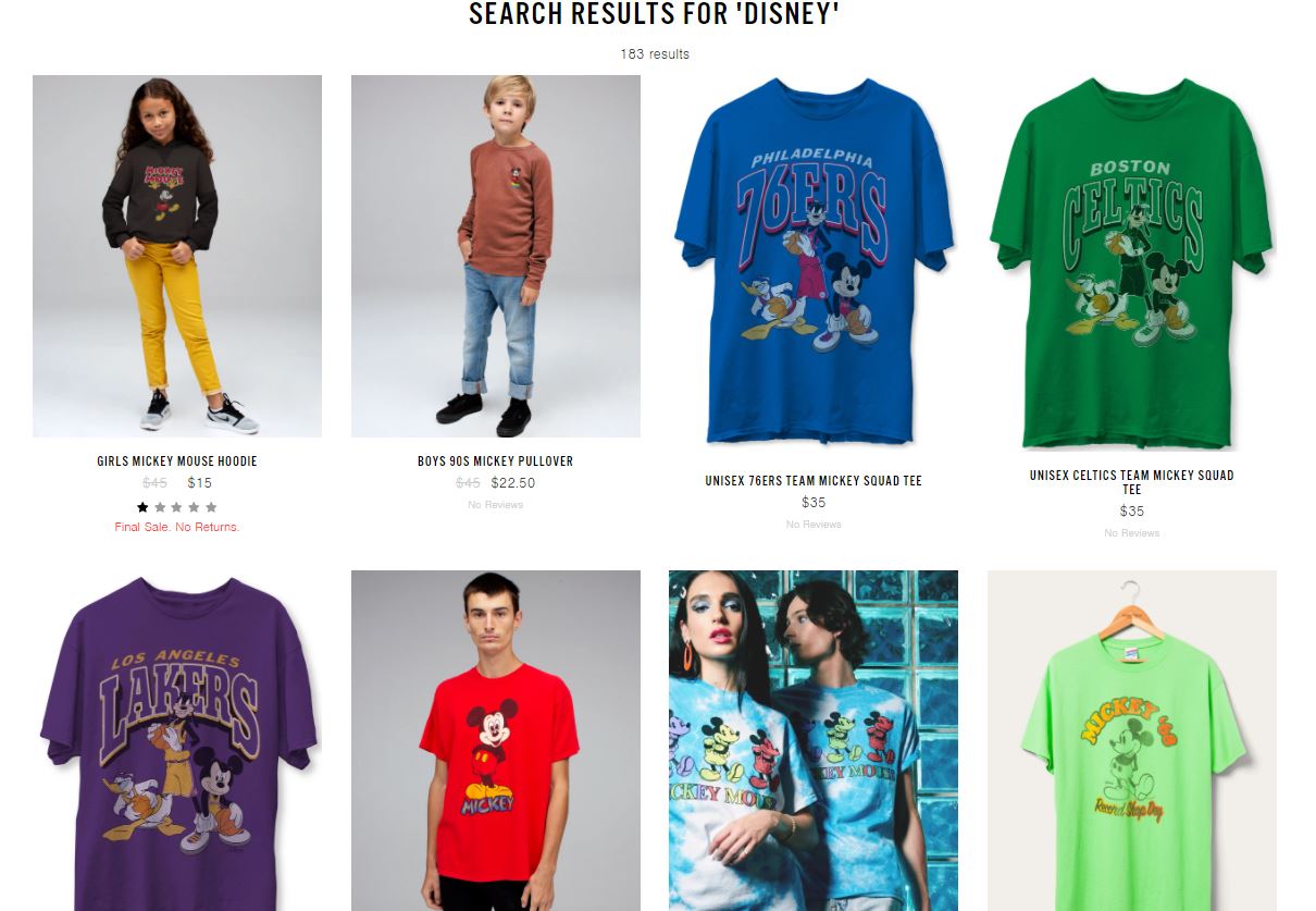 Vintage t-shirts meet Disney style at Junk Food Clothing • FashionEarsta